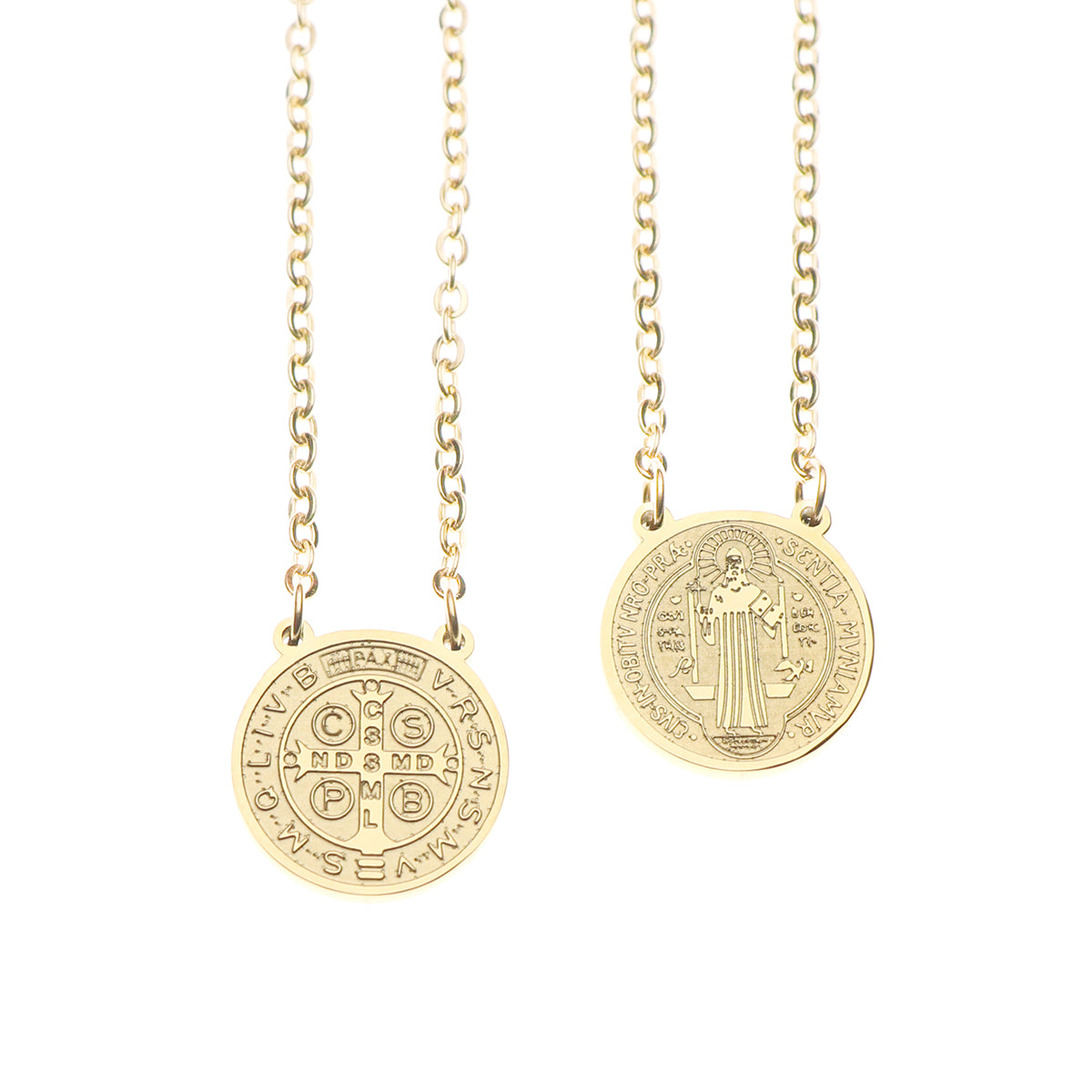 Catholic Town Saint Benedict Stainless Steel Scapular ( Available in G